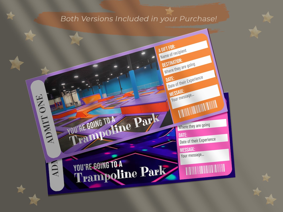 Trampolinpark Sprungticket Ausdrucken – OIDK