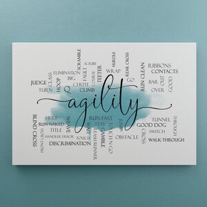Agility Word Cloud, DOG AGILITY, Wall Art, Poster, Dog Sports, Instant ...