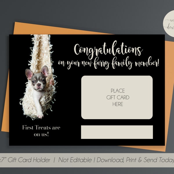 Printable Congratulations New Puppy Card - Etsy