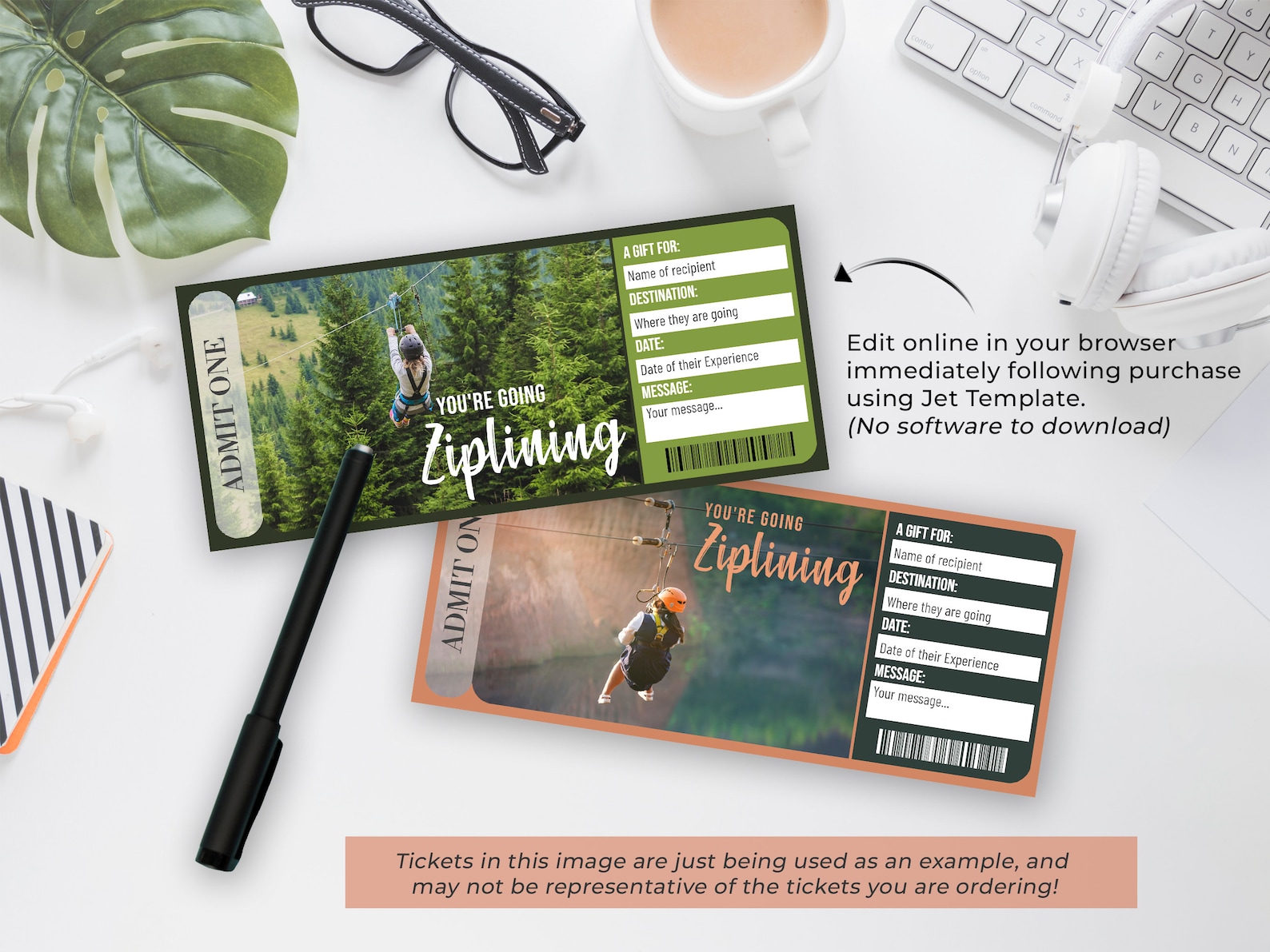 Printable SKYDIVING Surprise Reveal Ticket, Gift Voucher, Editable ...