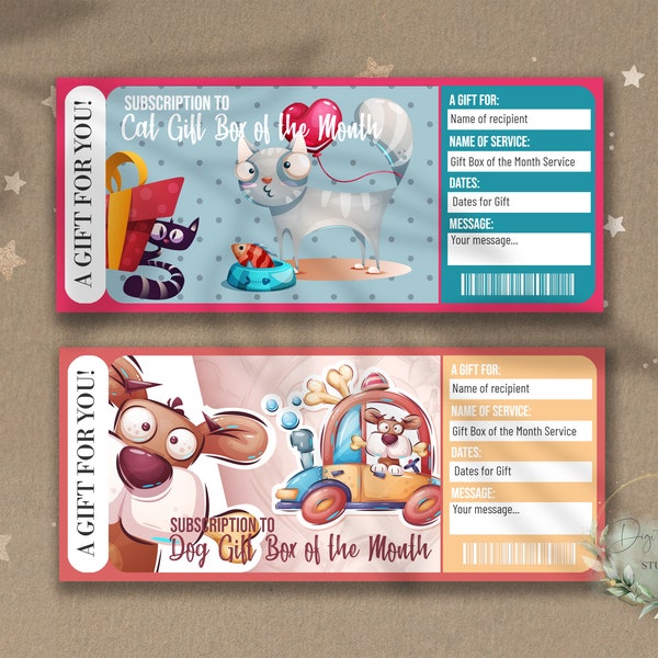 Dog of the Month Template - Etsy