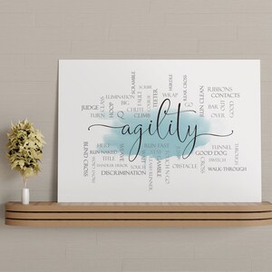 Agility Word Cloud, DOG AGILITY, Wall Art, Poster, Dog Sports, Instant ...