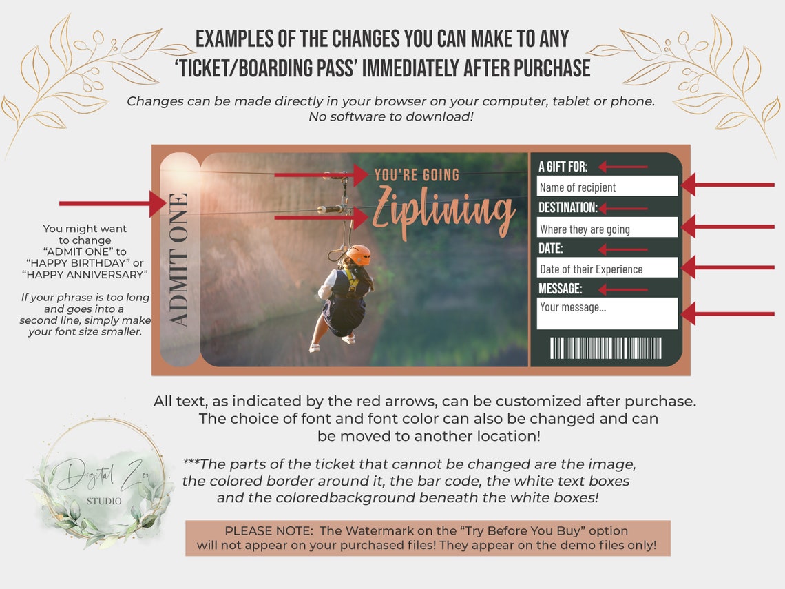 Printable KIDS ARCADE Surprise Reveal Ticket, Gift Voucher, Editable ...