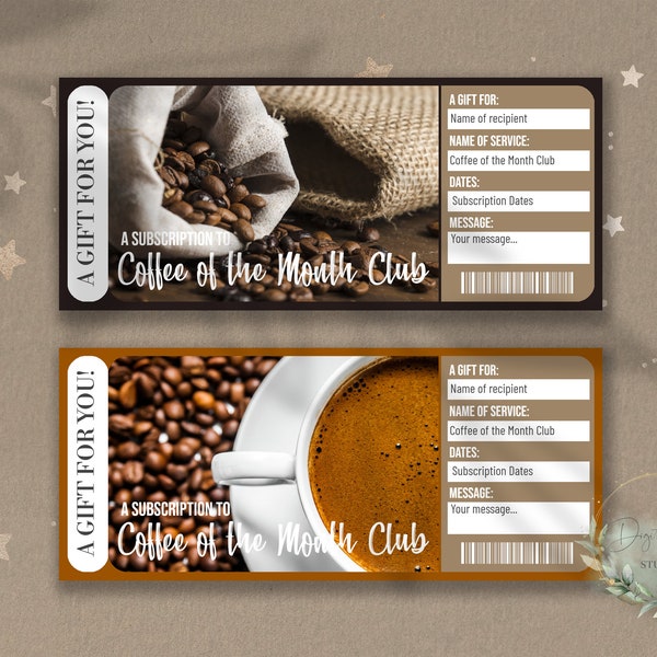 Coffee Ticket - Etsy