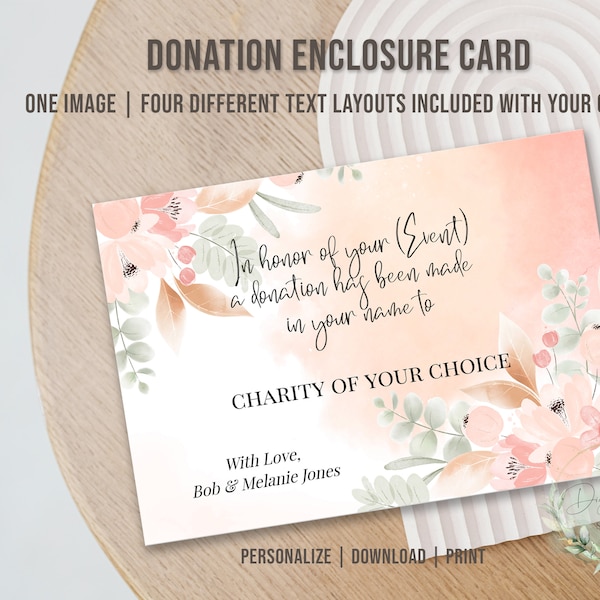 Donation Card - Etsy