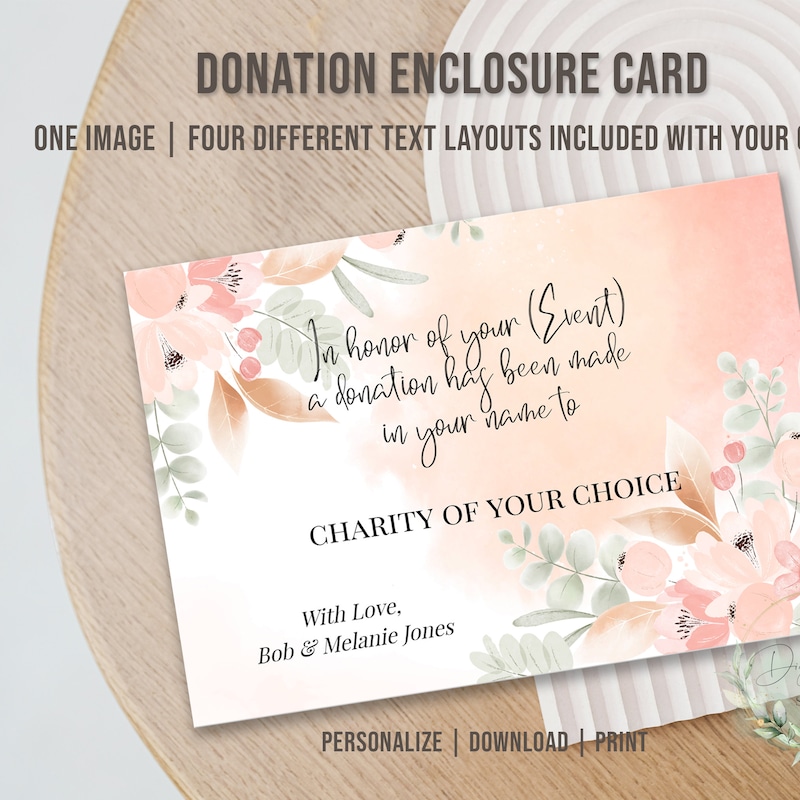 Thank You Donations Cards - Etsy