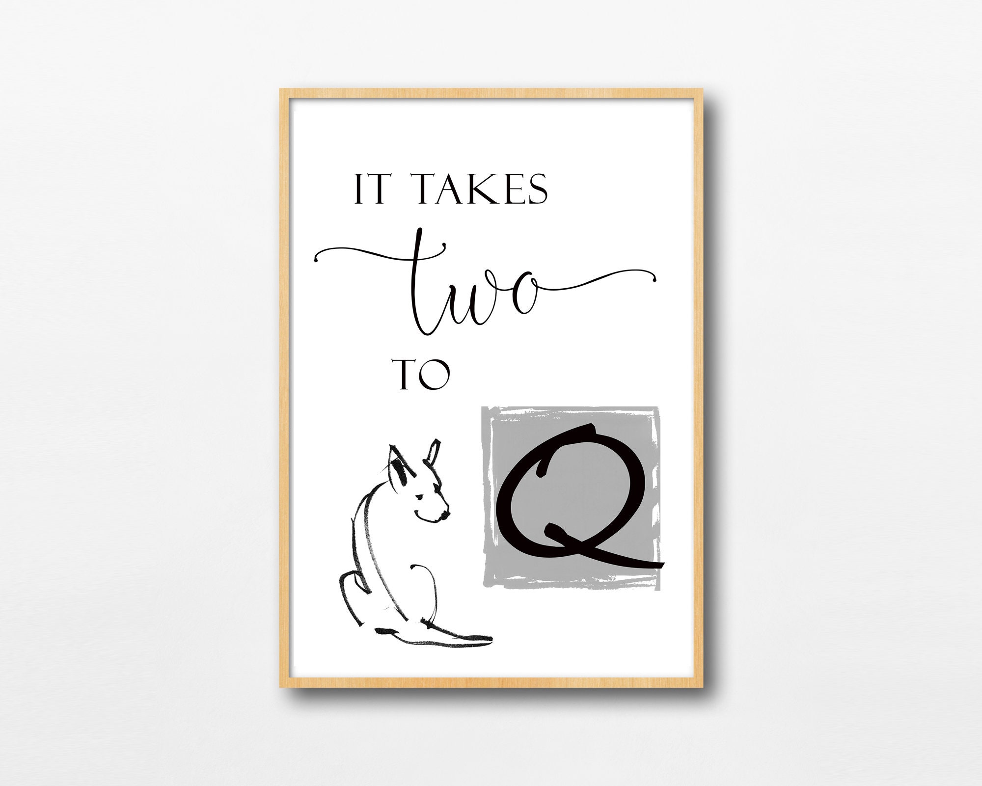 It Takes Two to Q, DOG AGILITY, Wall Art, Poster, Dog Sports, Instant ...