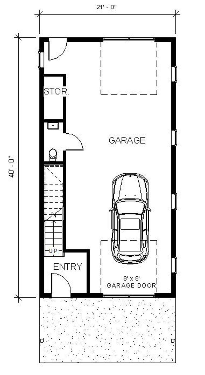 Tall Cypress I Two Level (21x40') Custom House Plans and Blueprints - Etsy