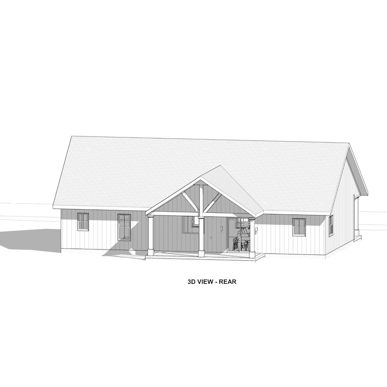 Homestead 3 Bed 2.5 Bath (60'x30') 1800 SF Custom House Plans and ...