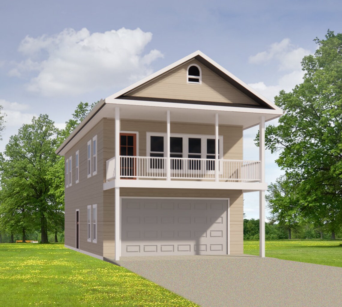 Narrow Cypress I Two Level (21x40') Custom House Plans and Blueprints ...