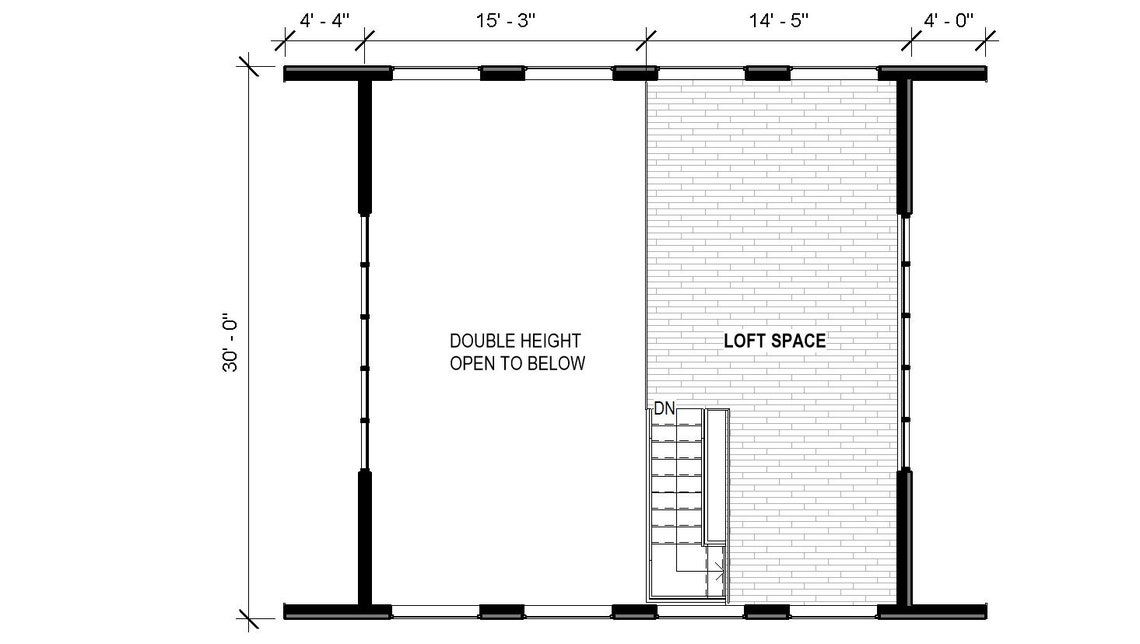 Modern Vacation Cabin Loft 30' X 30' Open Plan Cabin / Design Blueprint ...