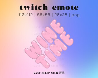 Anime Wine Emote Twitch Emote Youtube Emote Discord - Etsy