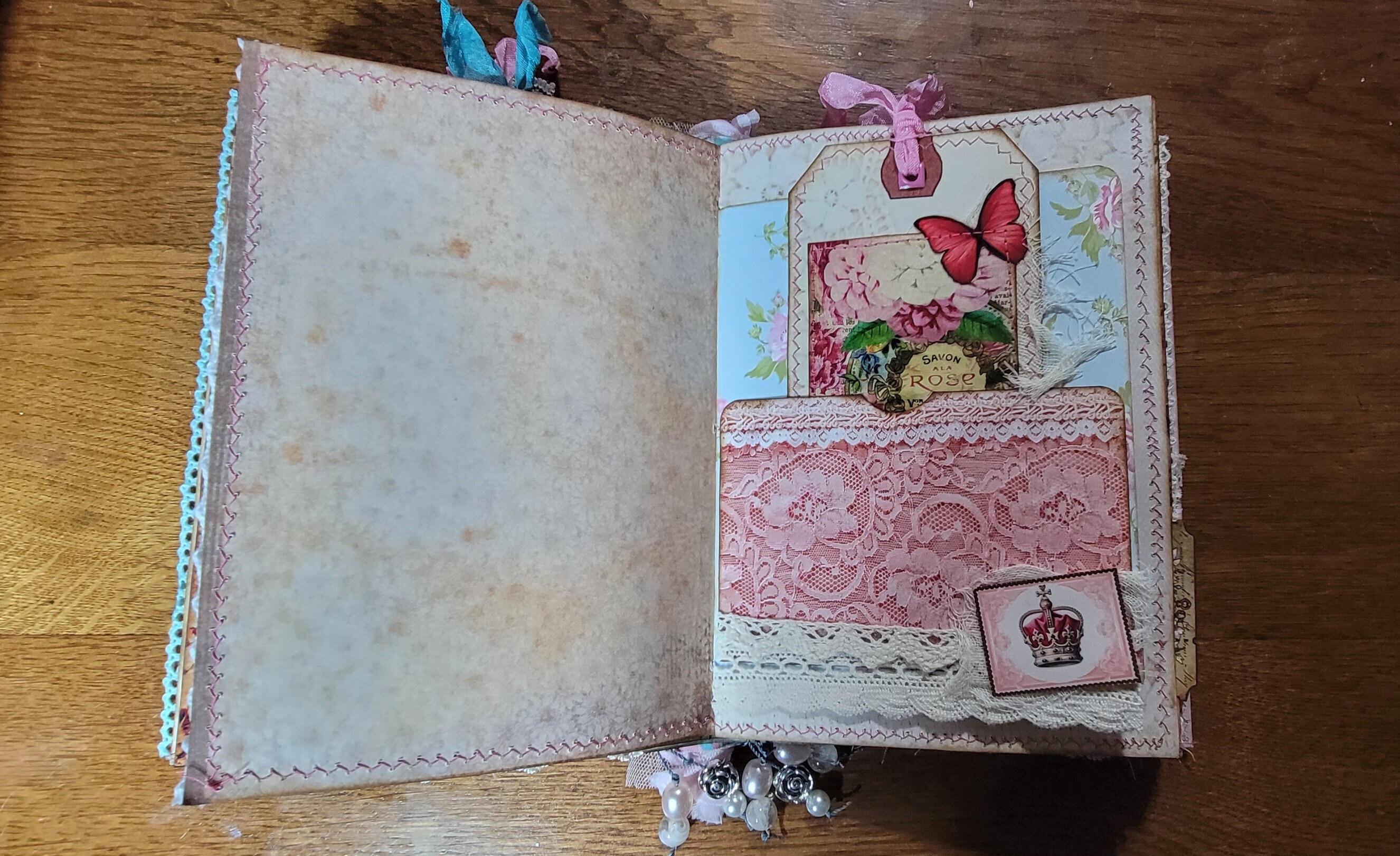 Pink Shabby Journal - Etsy