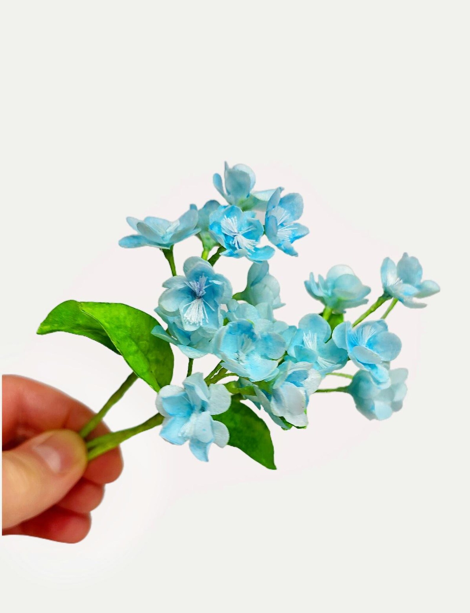 Edible Wafer Paper Flowers – Light Blue Filler Flowers – Handmade ...