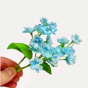 Edible Wafer Paper Flowers – Light Blue Filler Flowers – Handmade ...