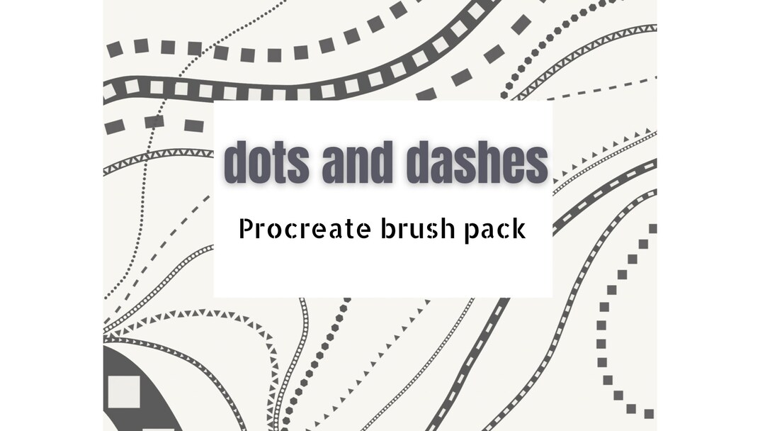 Dots and Dashes Procreate Brushes. Dotted Line Brush. Dashed Line Brush ...