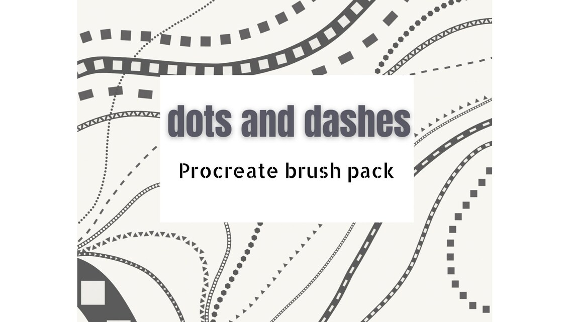 Dots and Dashes Procreate Brushes. Dotted Line Brush. Dashed Line Brush - Etsy