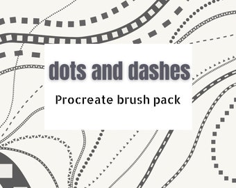 Dots and Dashes Procreate Brushes Dotted Line Brush Procreate Dot Brush Dashed Line Dashed Line ...