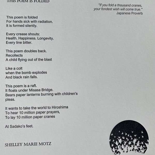 Poetry Broadside - Etsy