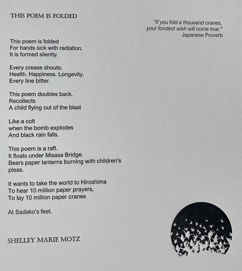 This Poem is Folded (poetry Broadside) - Etsy