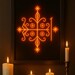 Papa Legba Glowing Veve Print – Vodou Spirit Symbol Art, Illuminated ...