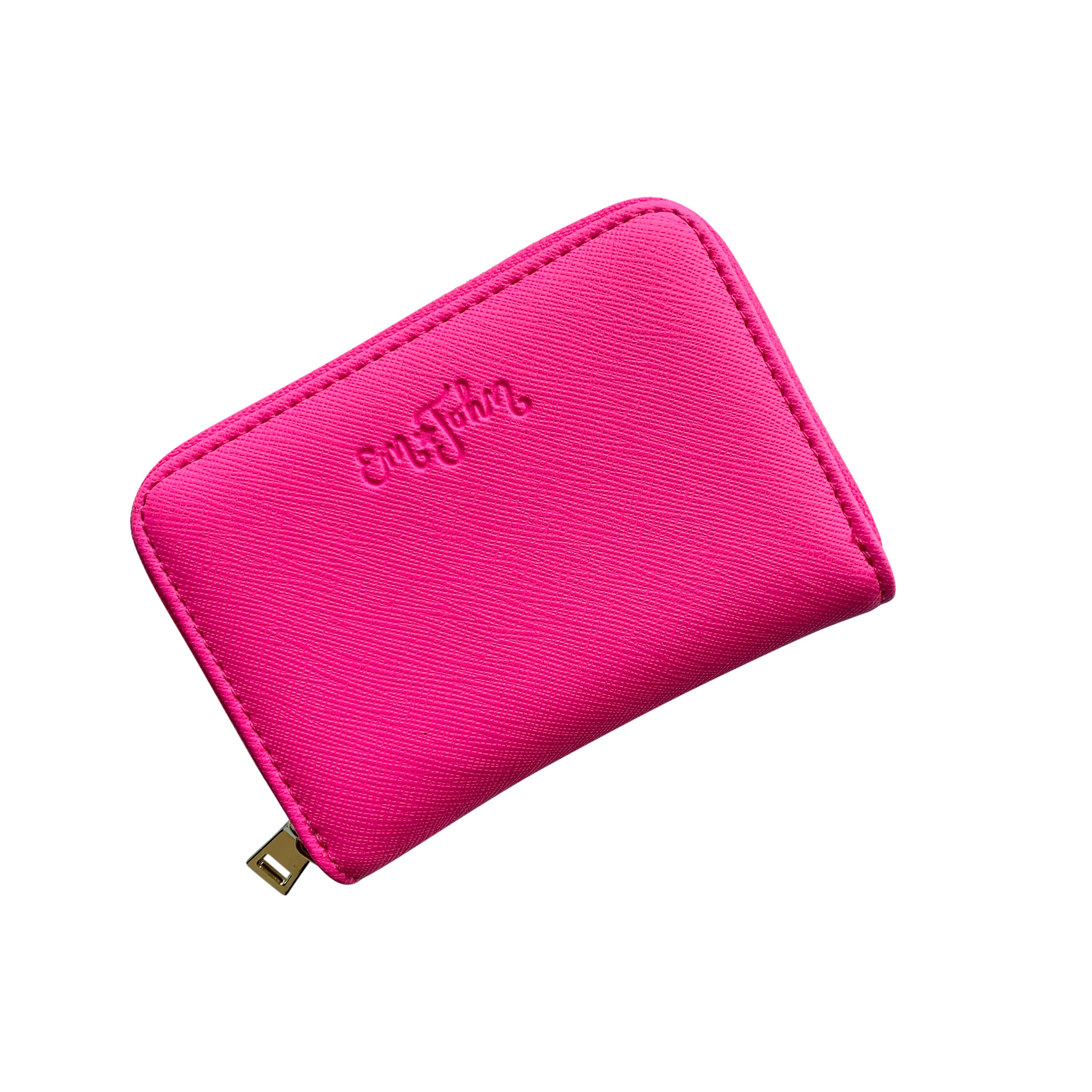 Em John Mini Leather Zip-around Card Wallet - Etsy