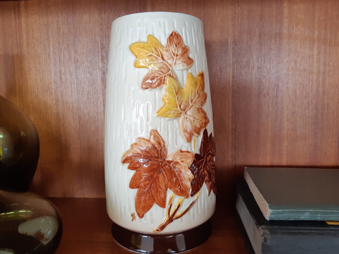 Maple Leaf Ceramic Vase Sylvac 4011 Made in England 1950s - Etsy