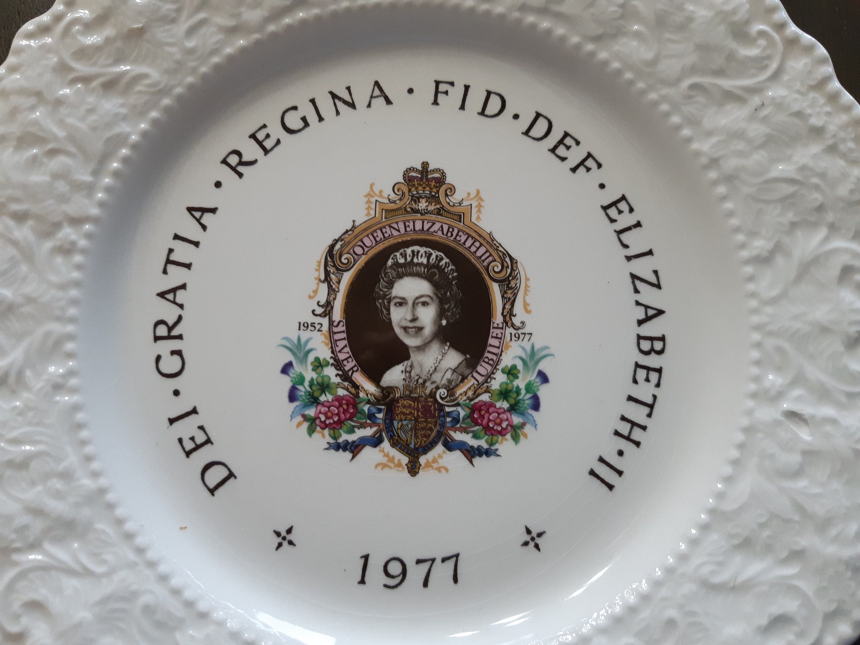 Queen Elizabeth II Commemorative Plate 1977 Silver Jubilee Lord Nelson ...
