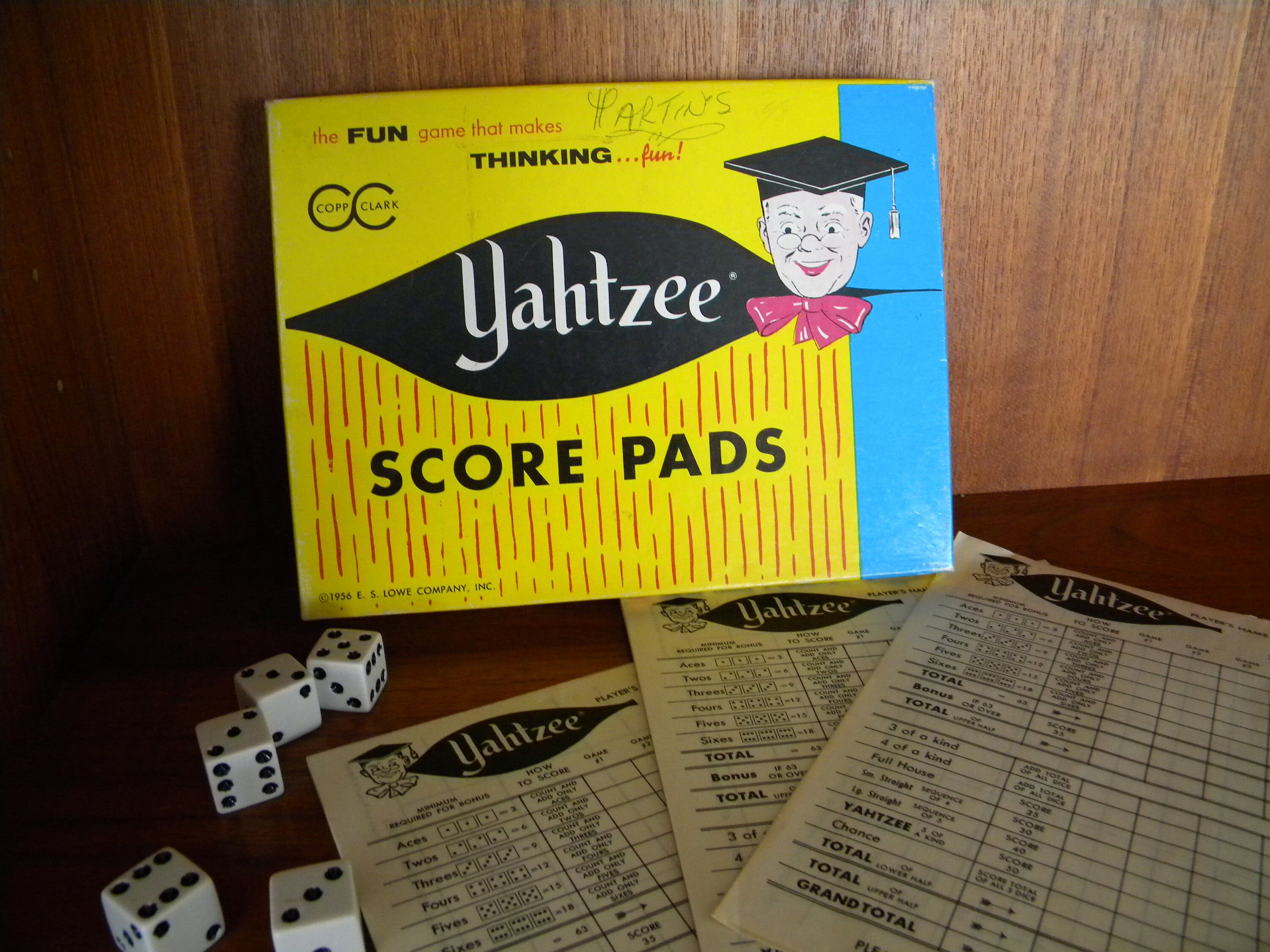 Yahtzee Score Pads Retro 1950s Box and Score Pads Made in - Etsy