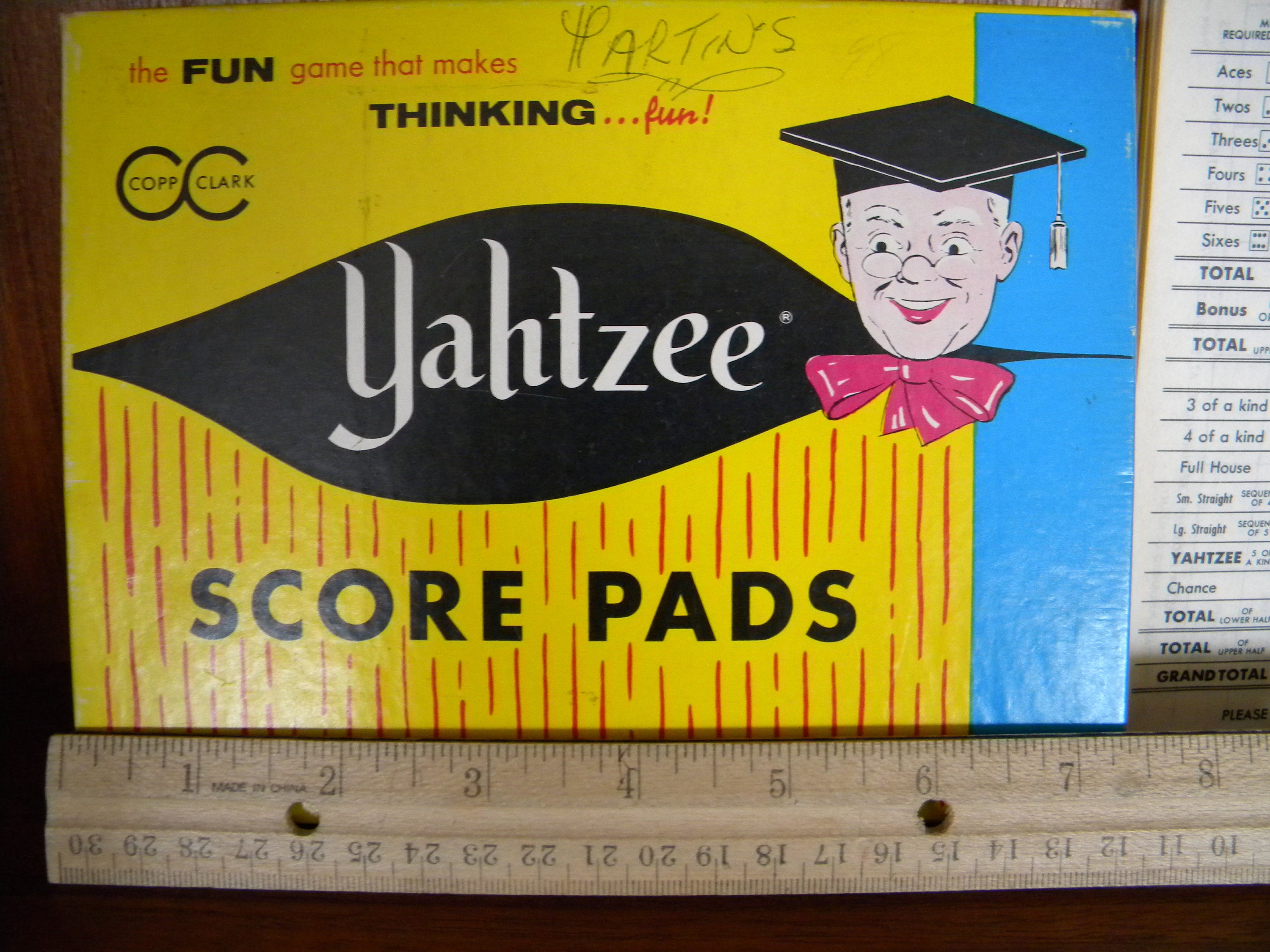 Yahtzee Score Pads Retro 1950s Box and Score Pads Made in - Etsy