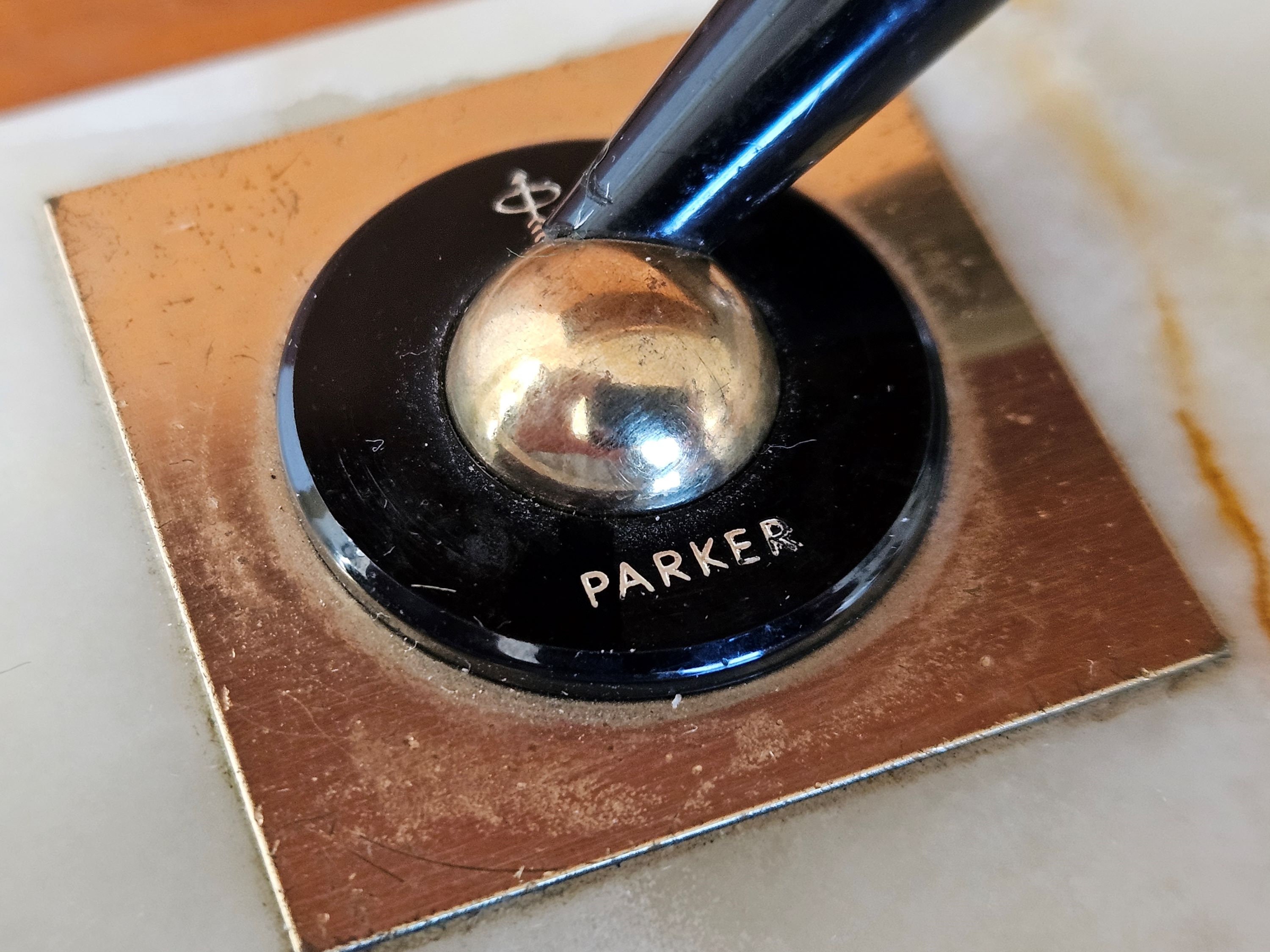 Parker Marble Vintage Ballpoint Desk Pen Base Cream Colour Marble - Etsy