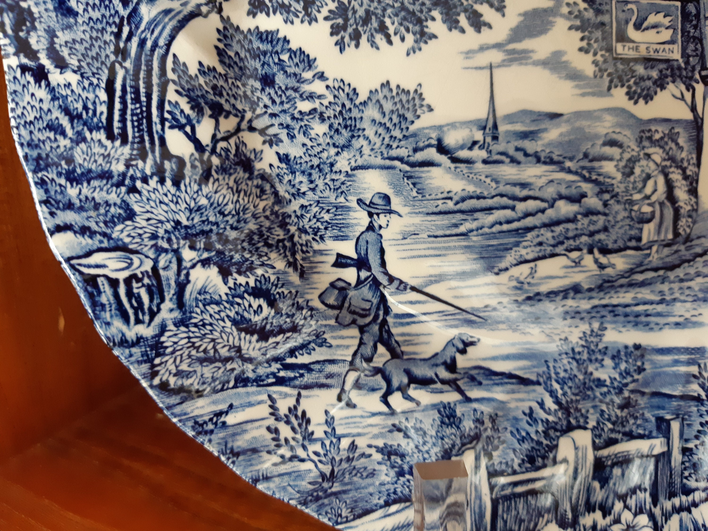 The Hunter Dinner Plate by Myott Hand Engraved Made in England - Etsy