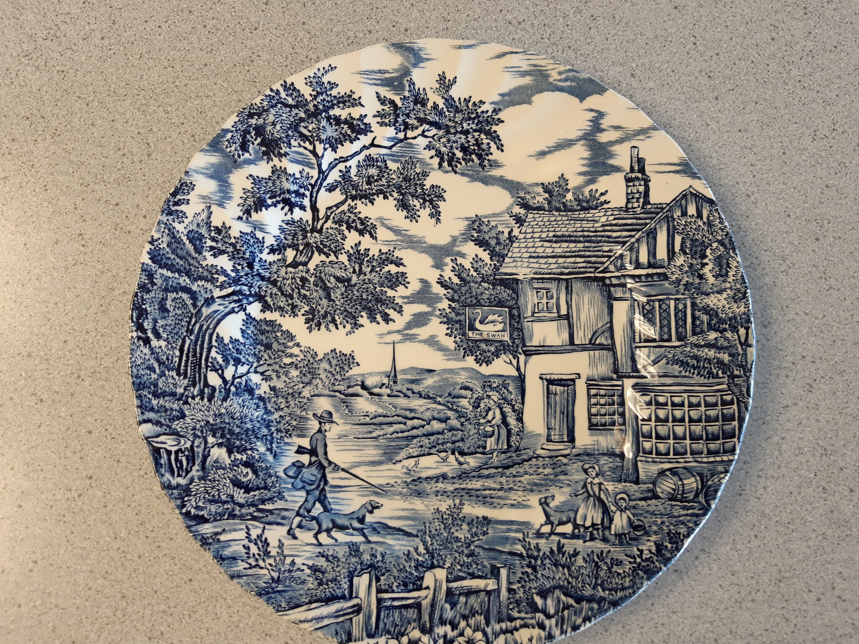The Hunter Dinner Plate by Myott Hand Engraved Made in England - Etsy