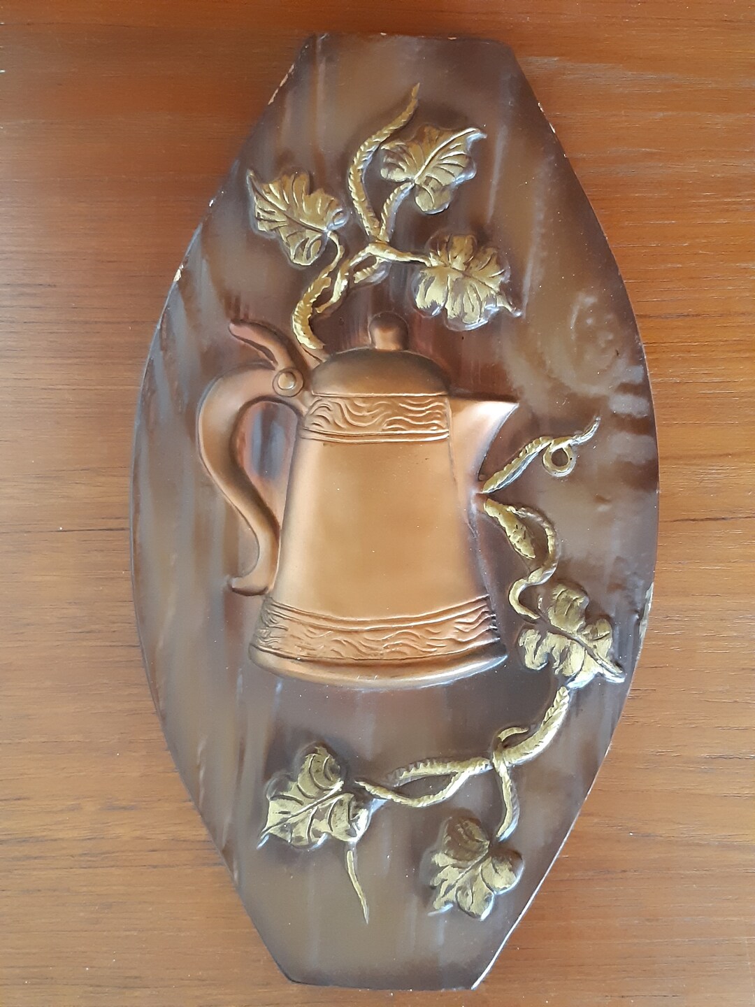 Vintage Chalkware Plaque Coffee Pot Wood Look Kitchen Decor - Etsy