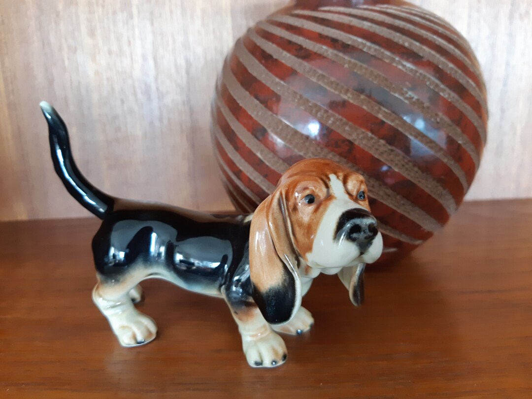 Basset Hound Figurine Goebel West Germany 30109 Ceramic 1980s Beagle - Etsy