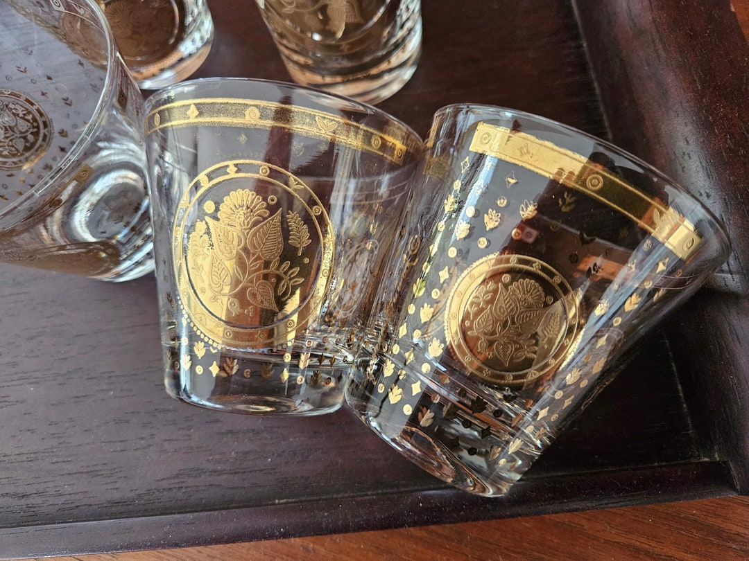 Georges Briard Vintage Glassware Set 4 Rocks/old Fashioned and 1 ...