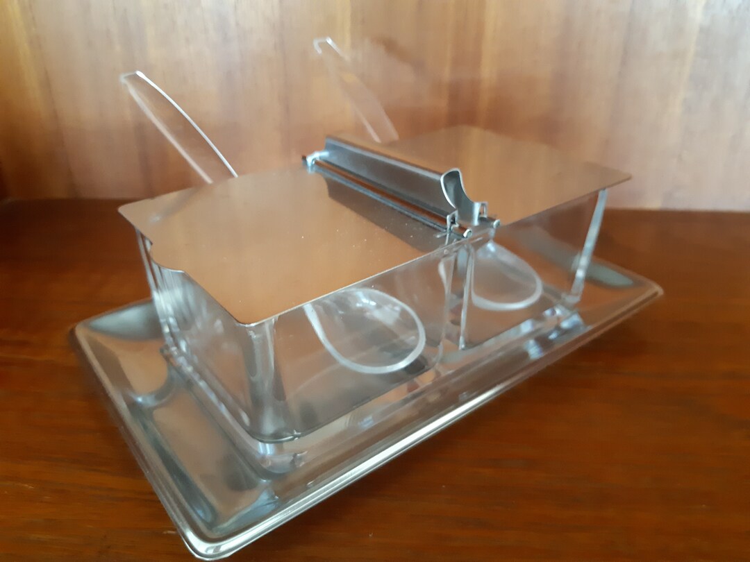 Bar Garnish Stainless and Glass WMF Cromargan Condiment Server Jam ...