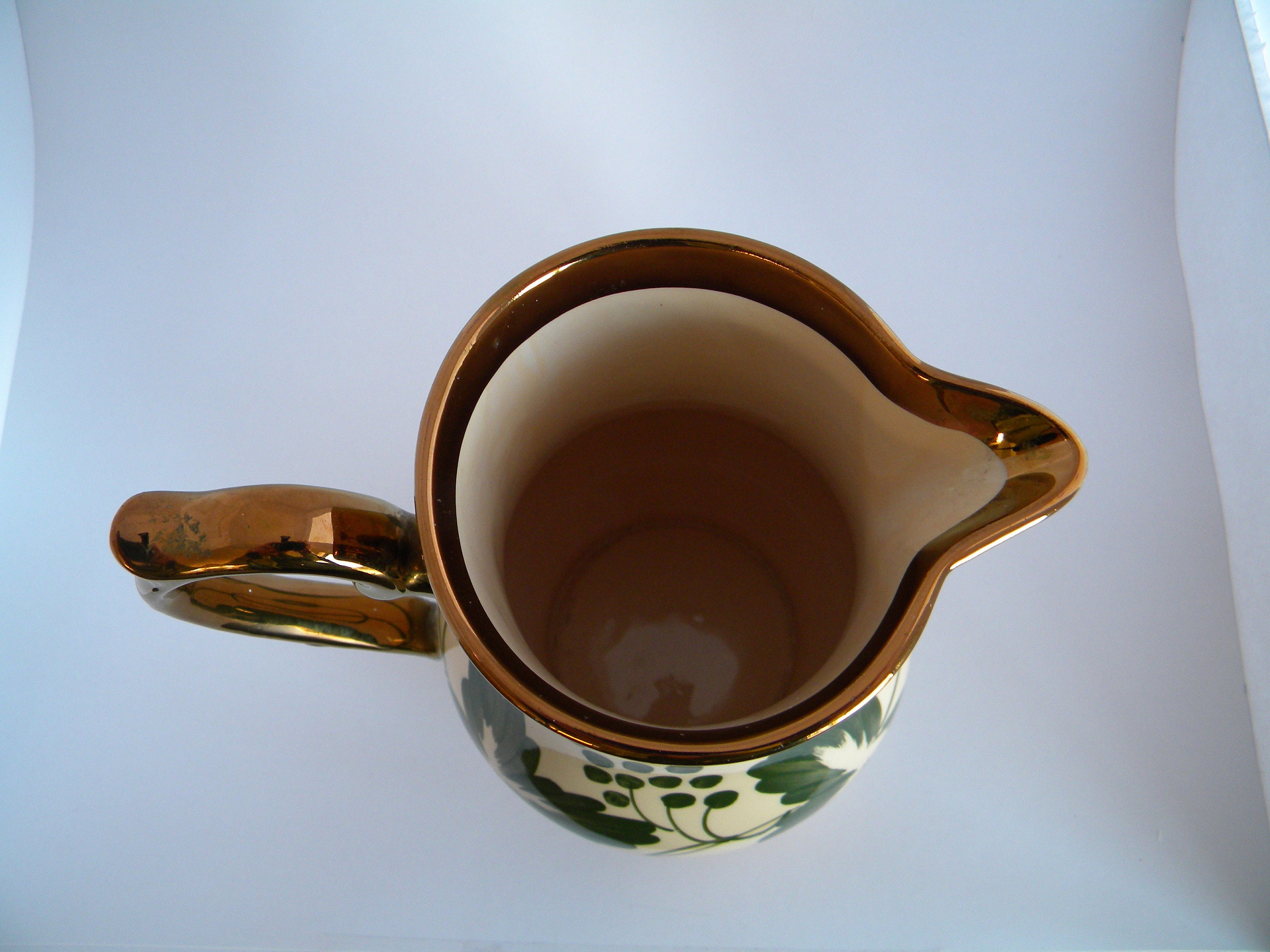 Vintage Wade Harvest Ware Luster Pottery Small Milk Jug Green Grapes ...