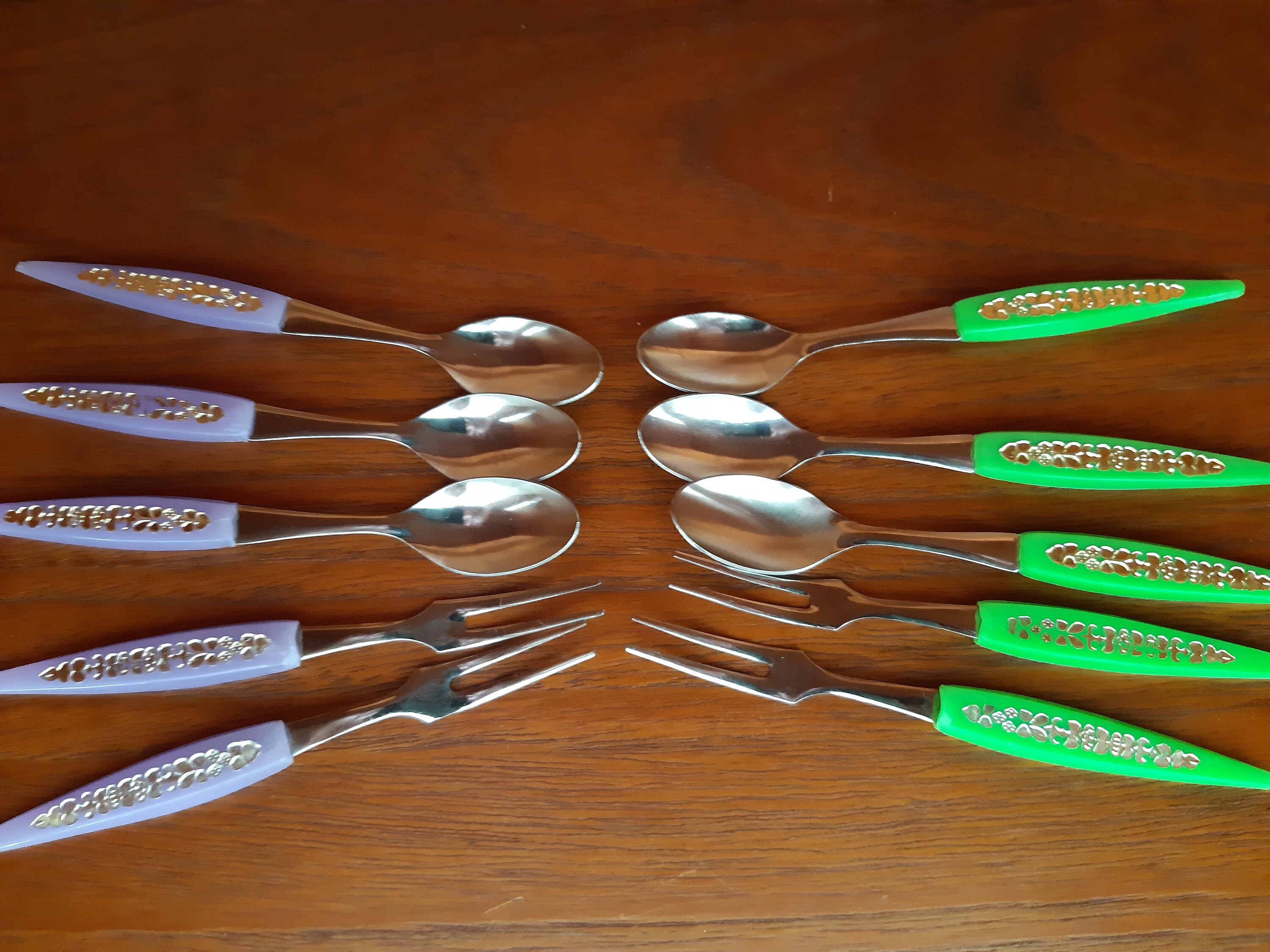 Vintage Cocktail Little Forks and Spoons Set of 10 With Two - Etsy