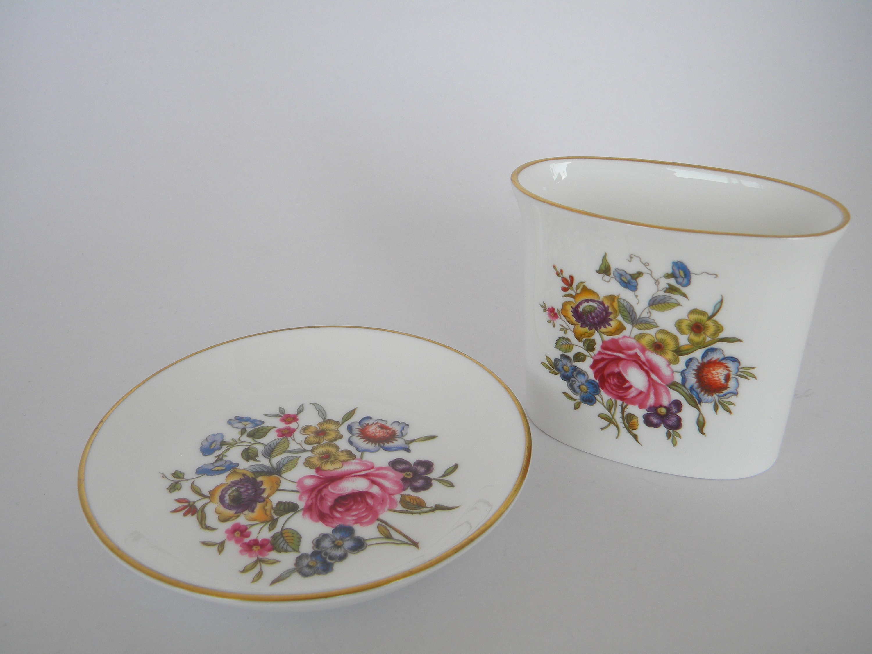 Vintage Cigarette Holder and Ashtray or Pin Dish Ceramic - Etsy