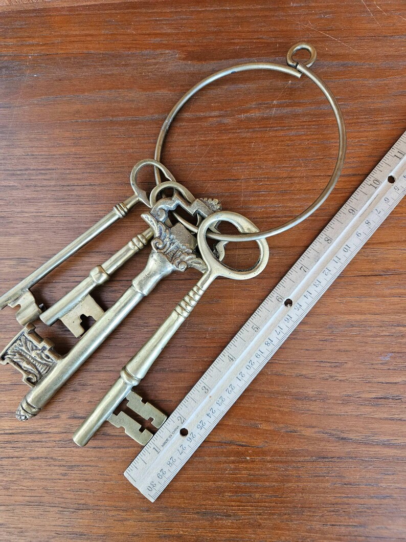 Brass Key Decor Heavy Ornate Keys on Ring or Separate - Etsy