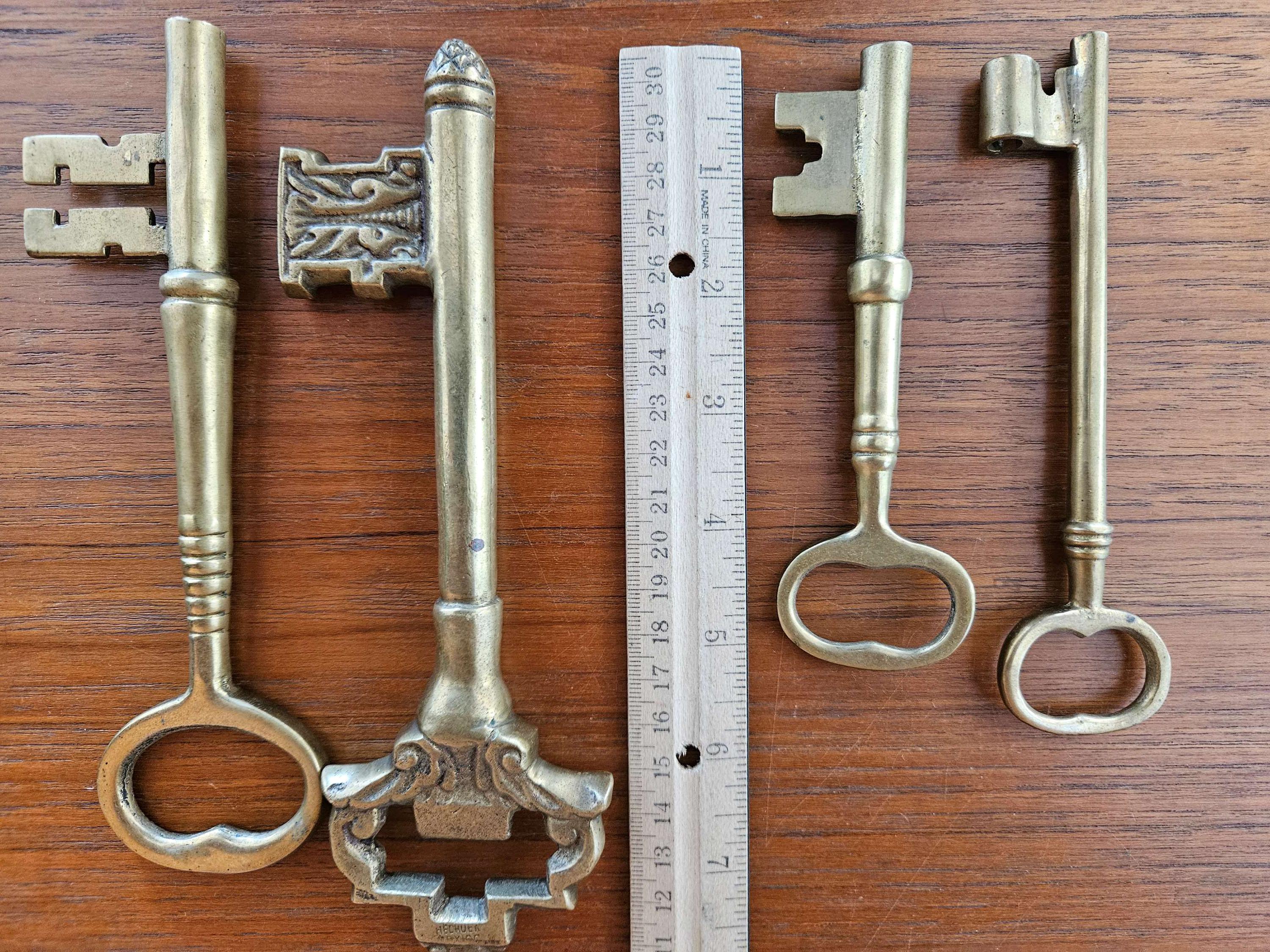 Brass Key Decor Heavy Ornate Keys on Ring or Separate - Etsy