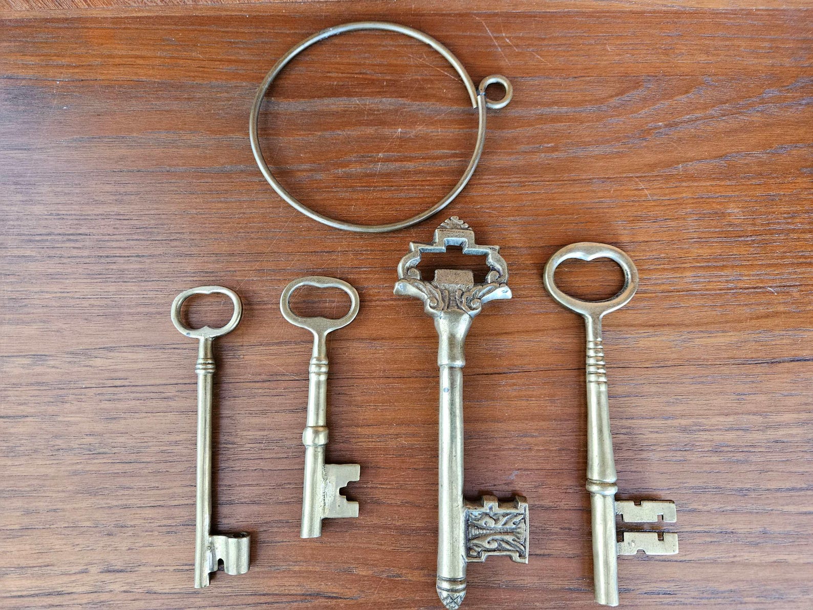 Brass Key Decor Heavy Ornate Keys on Ring or Separate - Etsy