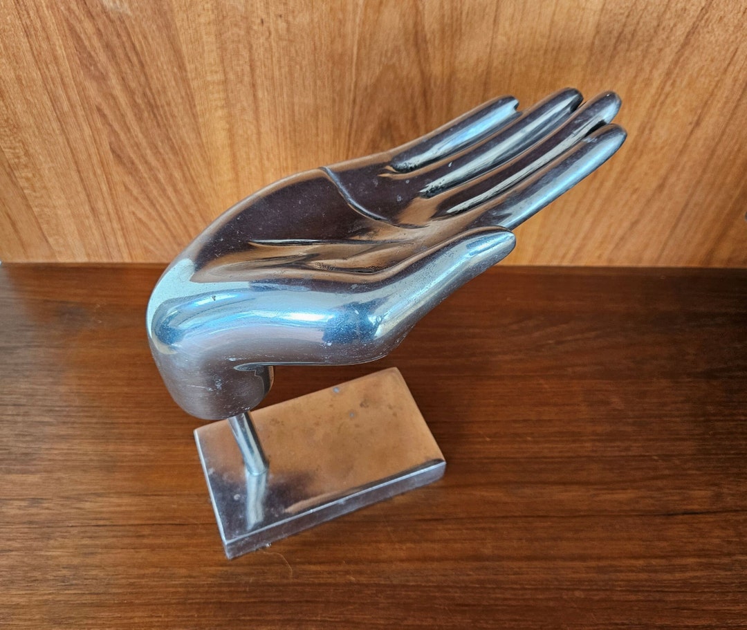 Sculpture Open Hand Cast Aluminum Decor or Jewelry Display - Etsy