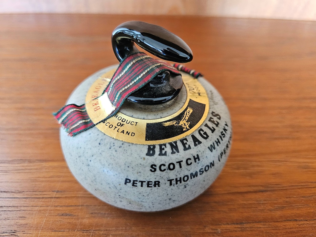 Beneagles Scotch Whiskey Miniature Curling Stone Collectible Whiskey ...