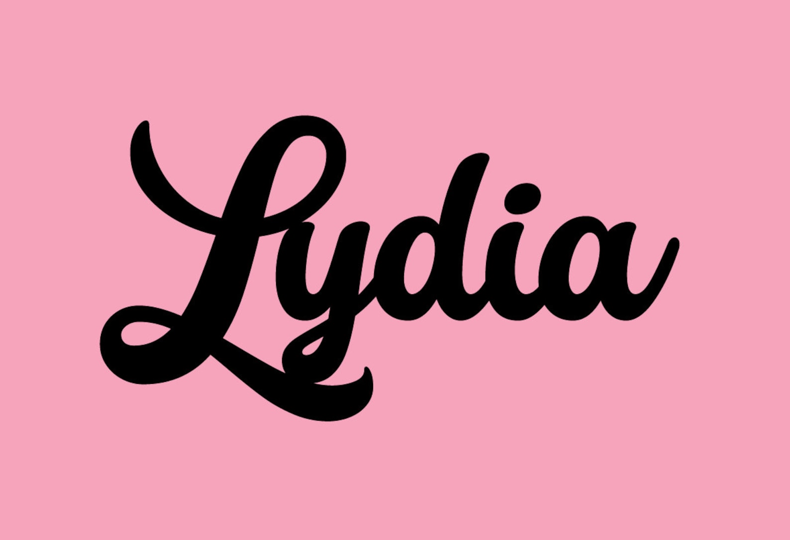 Scripty Custom Name Starring Lydia Baby Shower Gift | Etsy