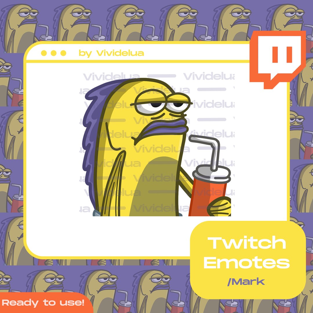Twitch Emote - Spongebob Fish Meme - Spongebob Fish Emote - Etsy