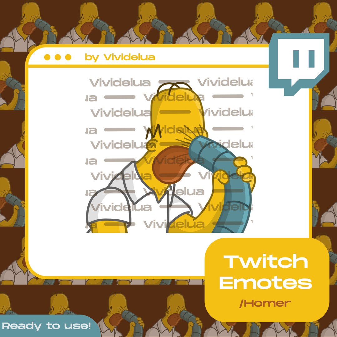 Twitch Emote - Homer Emote - Homer Meme - Funny Meme - Twitch Emote for ...