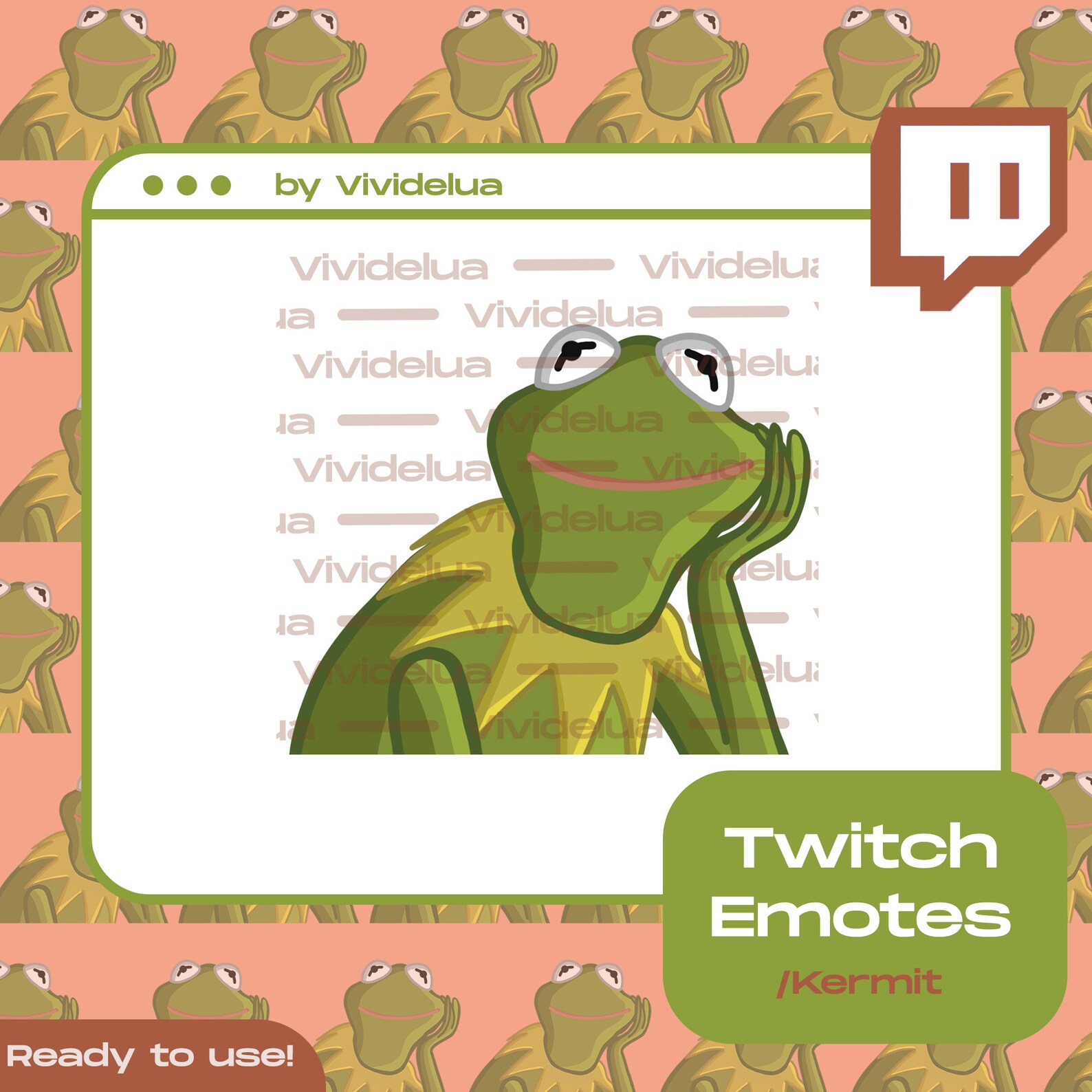 Twitch Emote - Kermit Emote - Kermit Meme - Funny Meme - Twitch Emote ...
