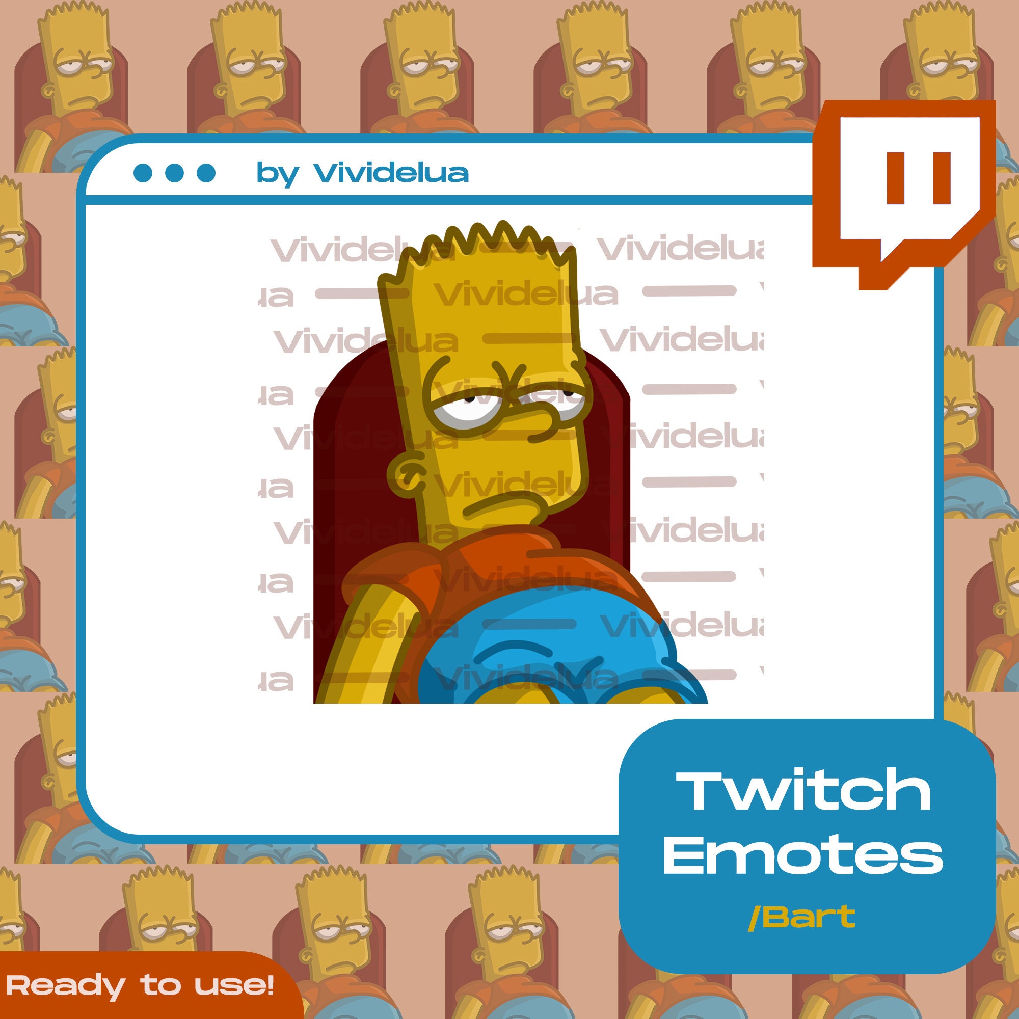 Twitch Emote Bart Simpsons Emote Bart Simpsons Meme - Etsy Israel